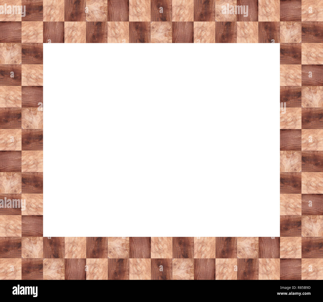 The wooden frame of squares in a checkerboard pattern Stock Photo - Alamy