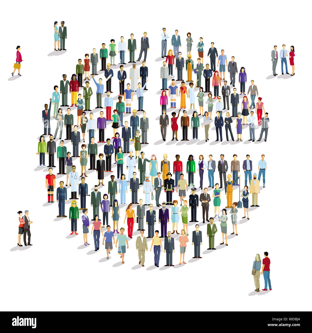 large group of people decide Stock Photo - Alamy