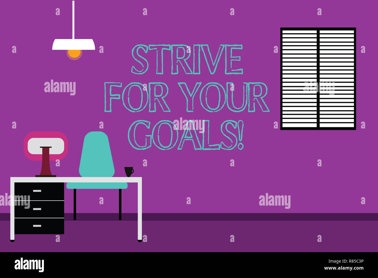 Handwriting text writing Strive For Your Goals. Concept meaning Fight ...