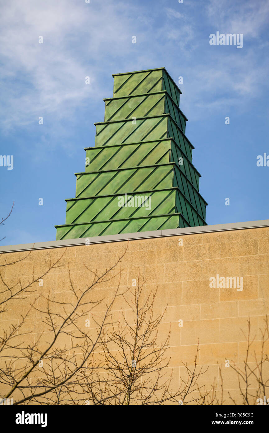 The copper clad Ziggurat or tower of the Said Business School, O)xford ...