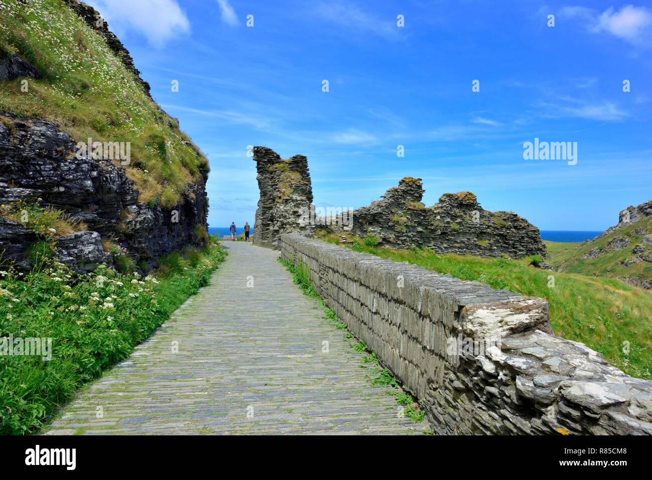 Tintagel castle ruins,Cornwall,England,UK Stock Photo - Alamy