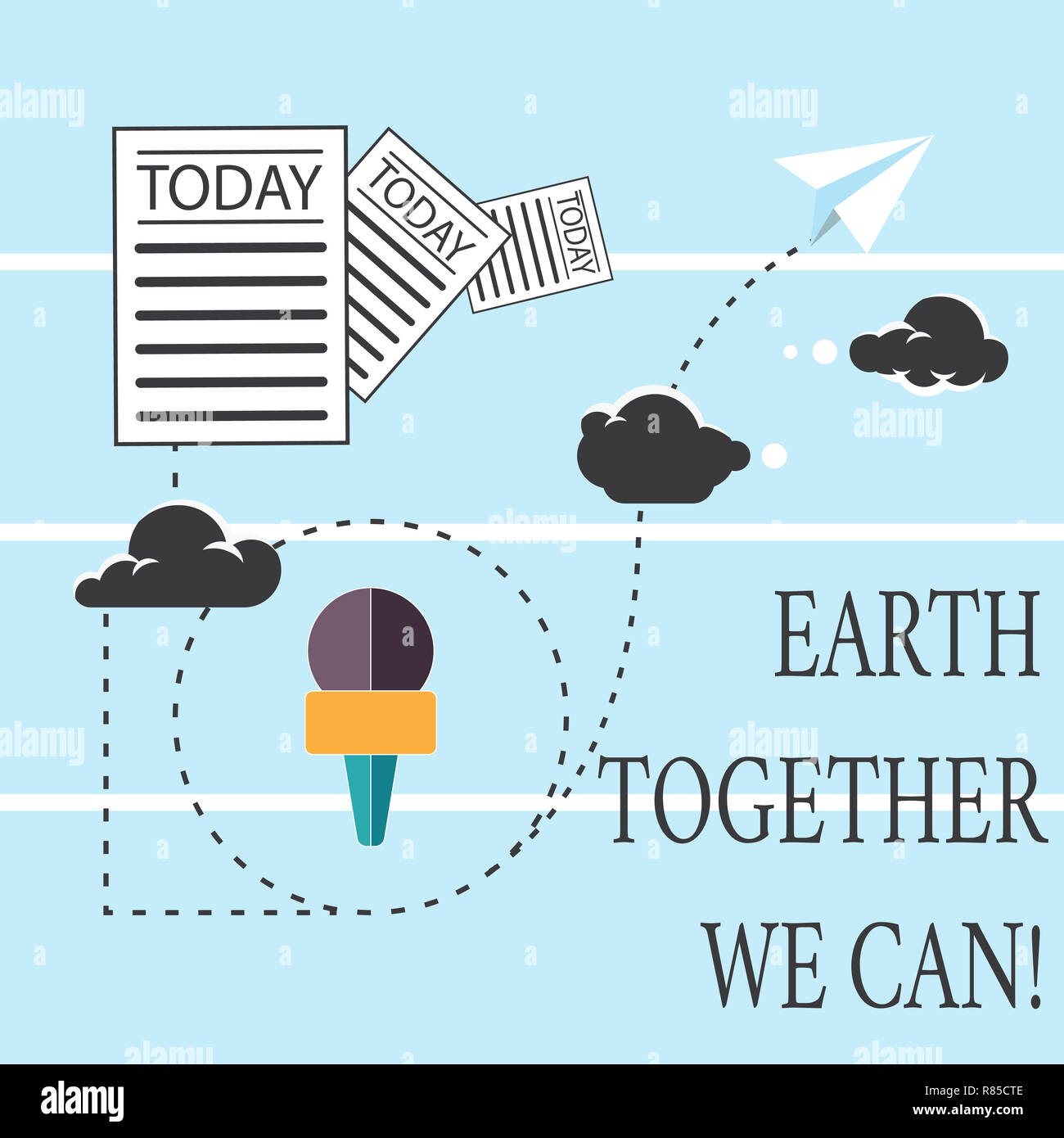 Text sign showing Earth Together We Can. Conceptual photo Environment ...