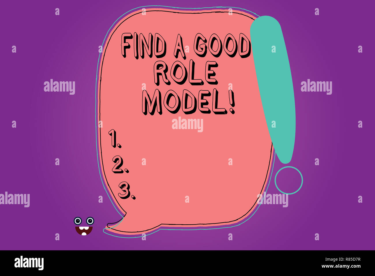 Handwriting text Find A Good Role Model. Concept meaning Look for an ...
