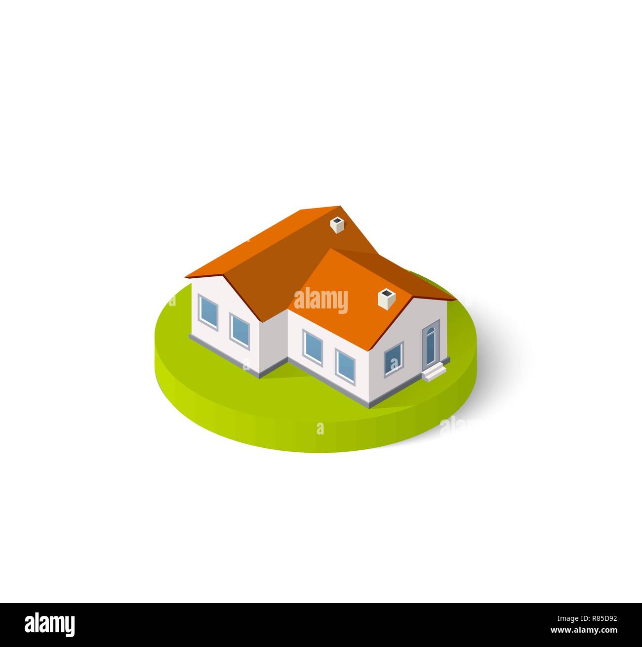 Isometric 3D icon house home. Residence building the city landscape ...