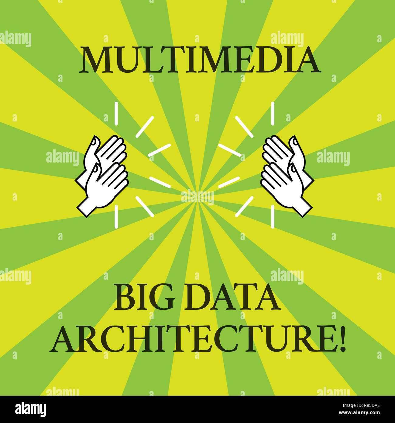 Word writing text Multimedia Big Data Architecture. Business concept ...