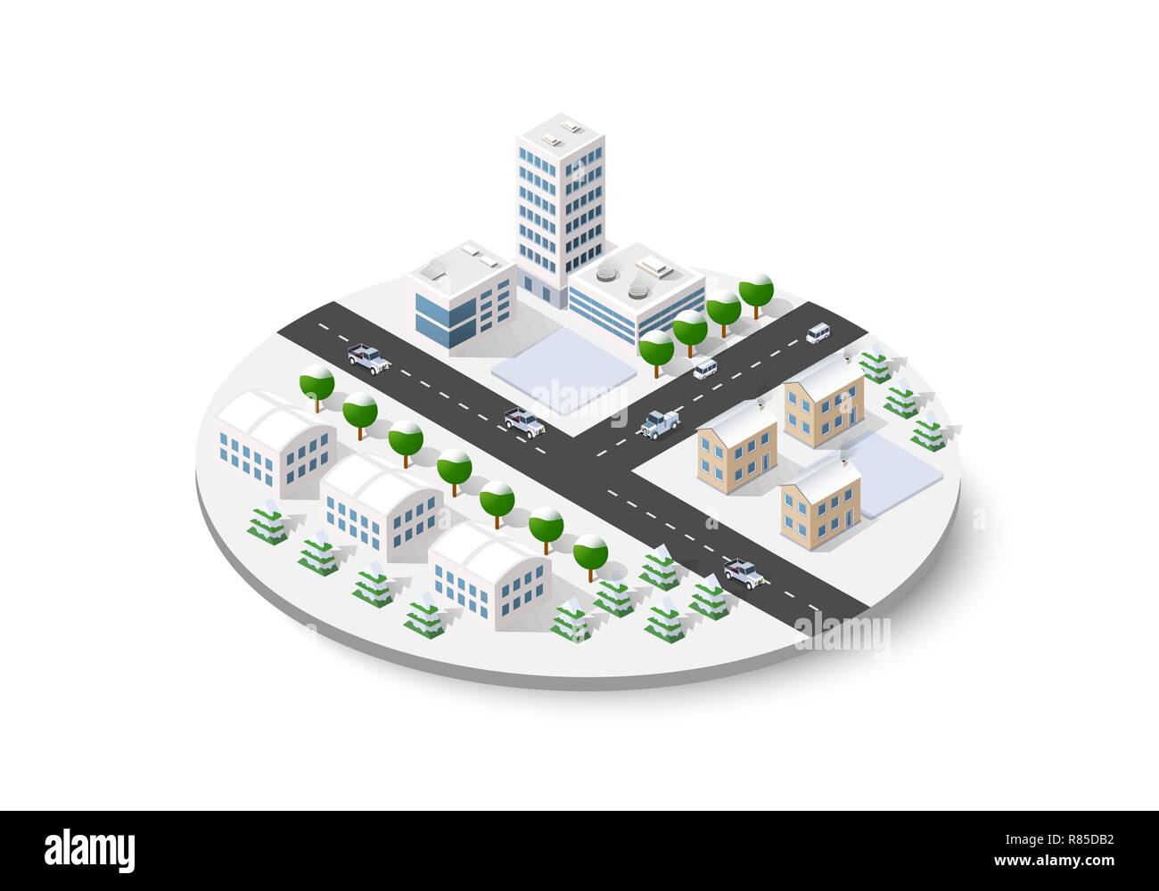 Shops and skyscraper Stock Vector Images - Alamy