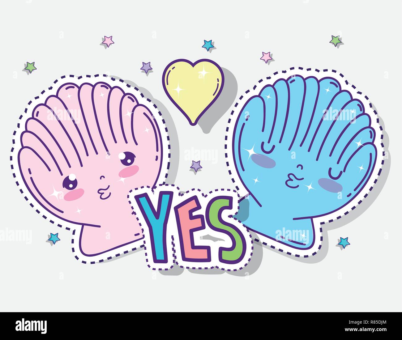 Heart with stars emoji Stock Vector Images - Alamy