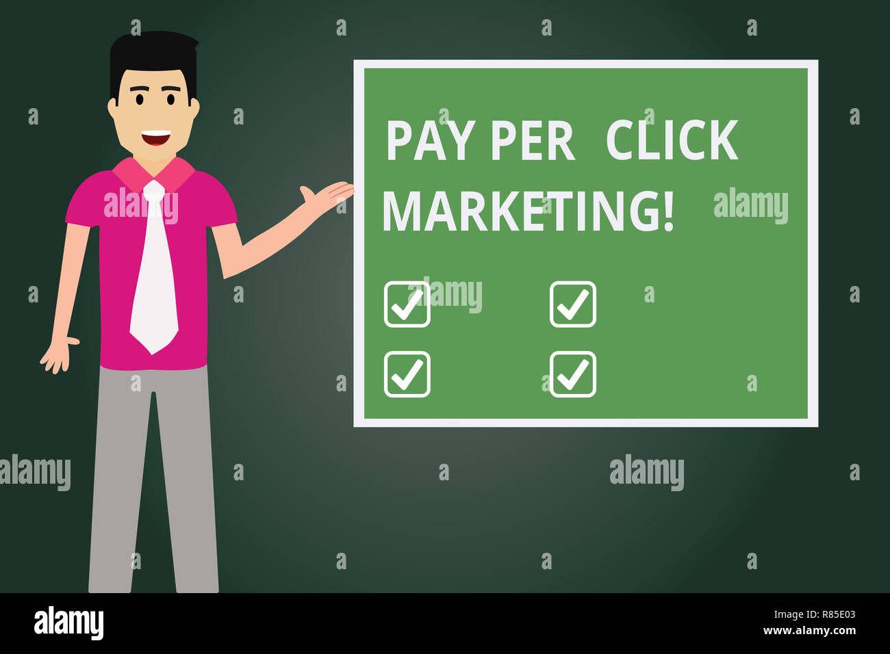 Text sign showing Pay Per Click Marketing. Conceptual photo Digital ...