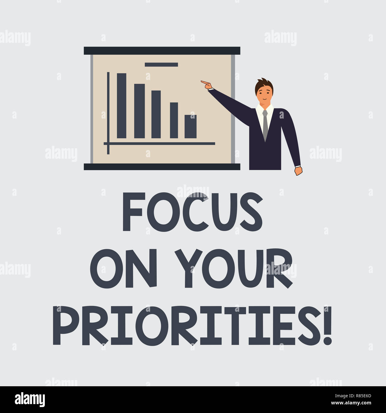 Text sign showing Focus On Your Priorities. Conceptual photo Make a ...