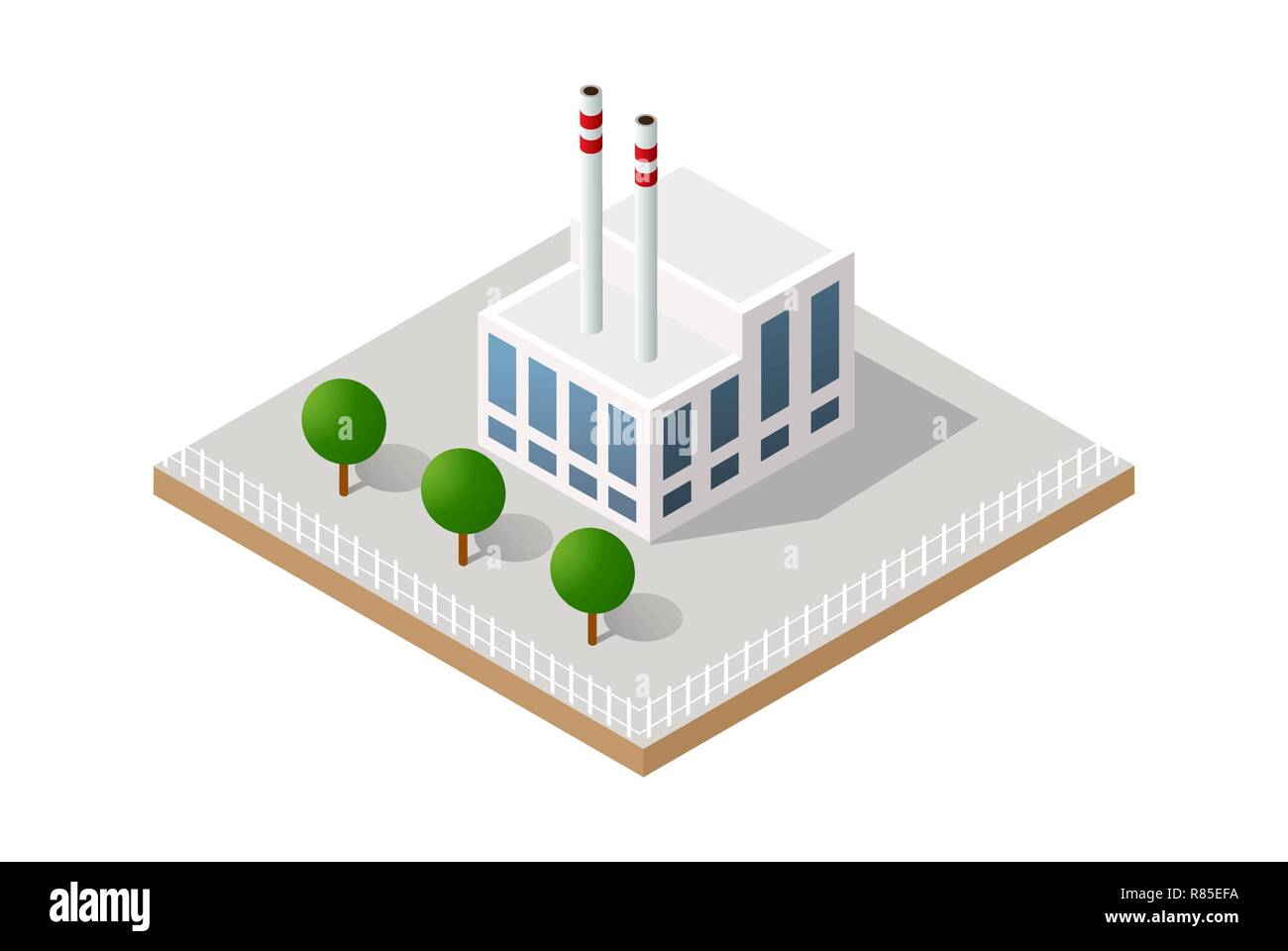 Vector isometric icon of factory infrastructure element industrial ...