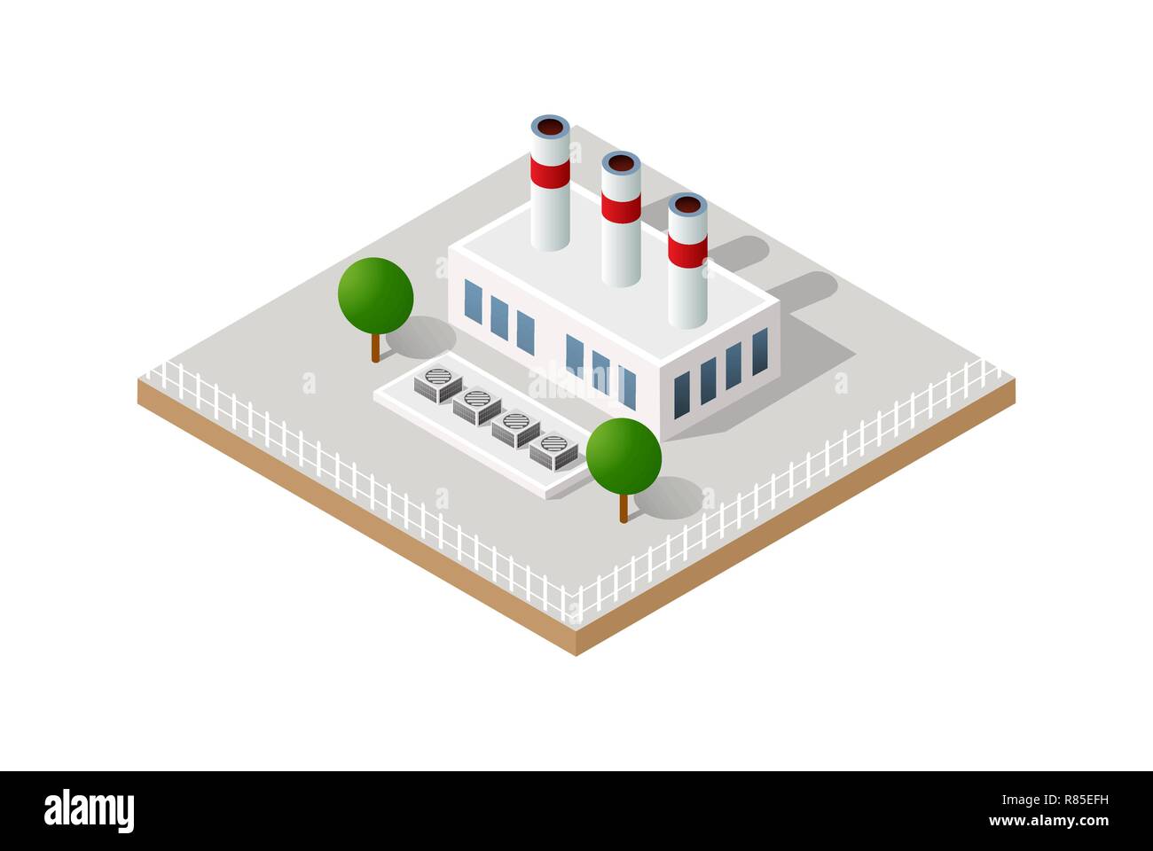 Vector isometric icon of factory infrastructure element industrial ...