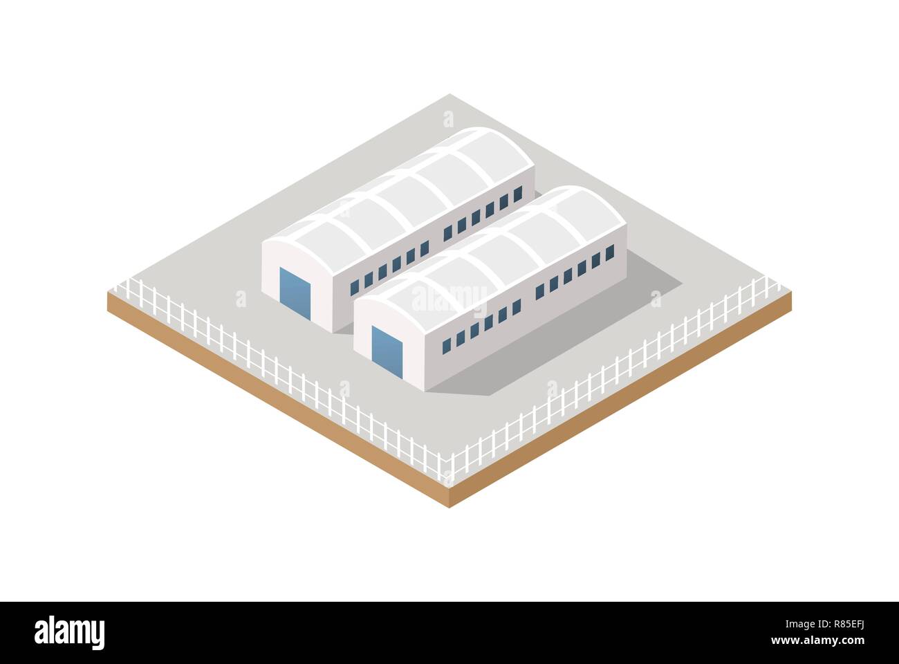 Vector isometric icon of factory infrastructure element industrial ...