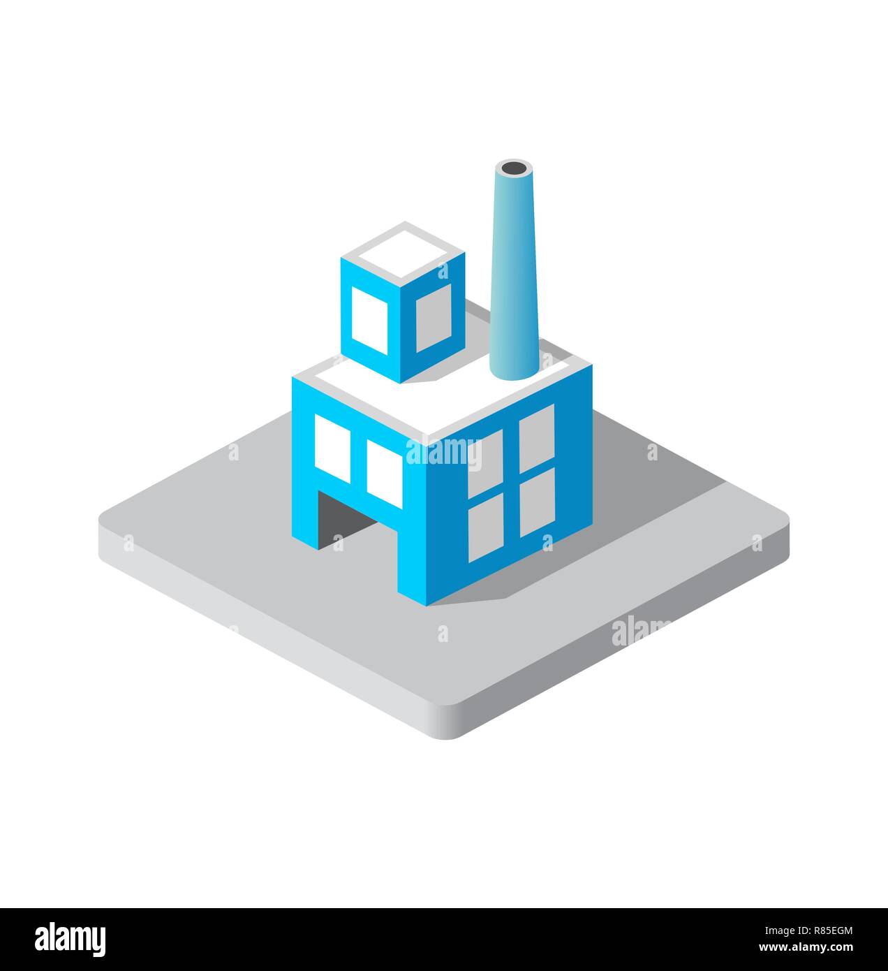 3d Factory Icon Modern Factory Building Stock Illustrations – 42,516