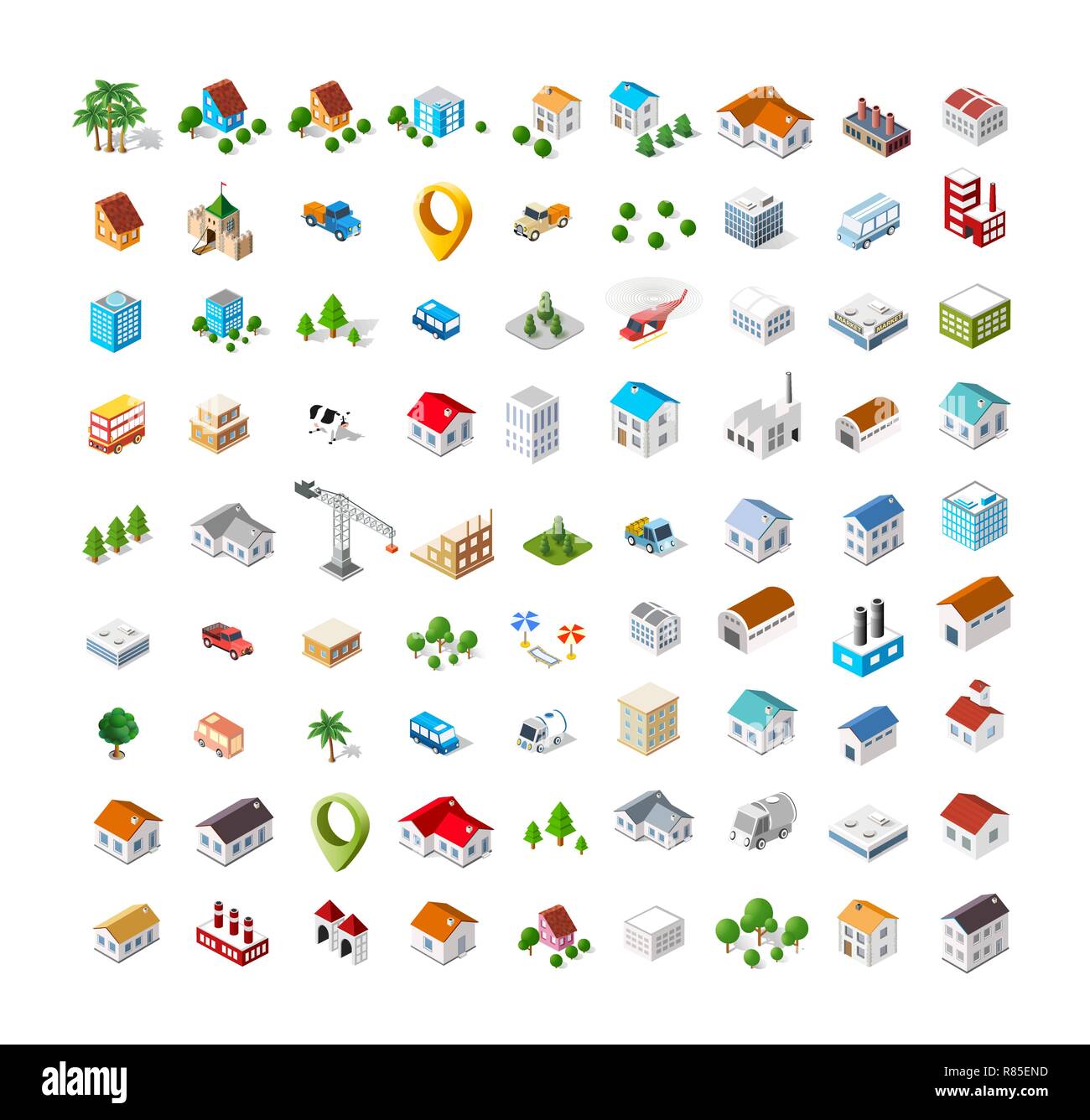 3d Building Icon Vector