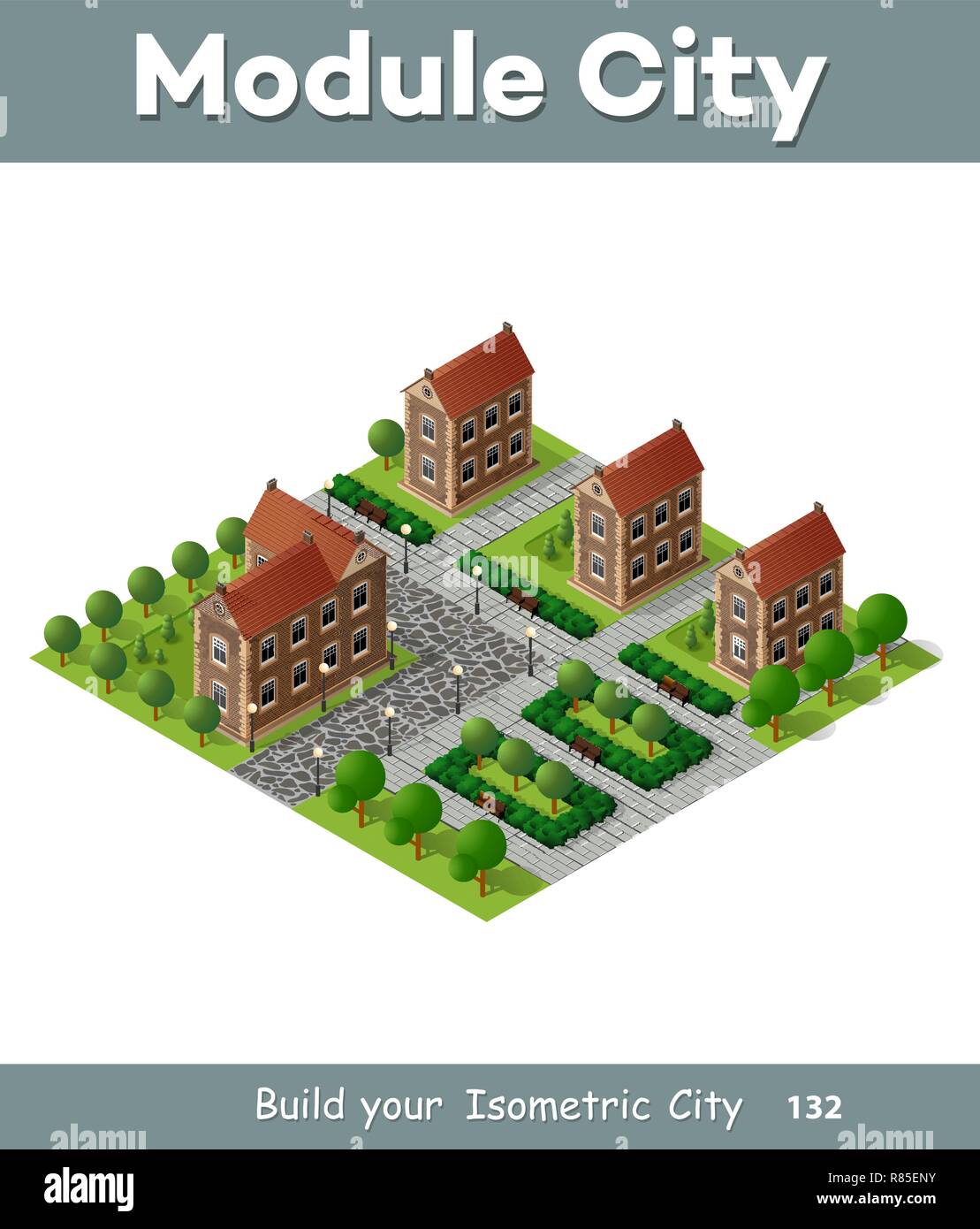 Co educational building Stock Vector Images - Alamy