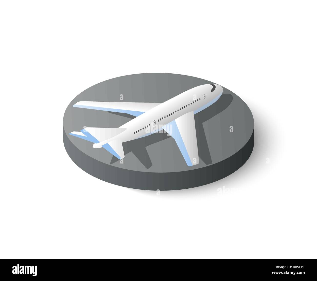Large passenger plane 3d isometric icon. Flat 3d dimensional high ...
