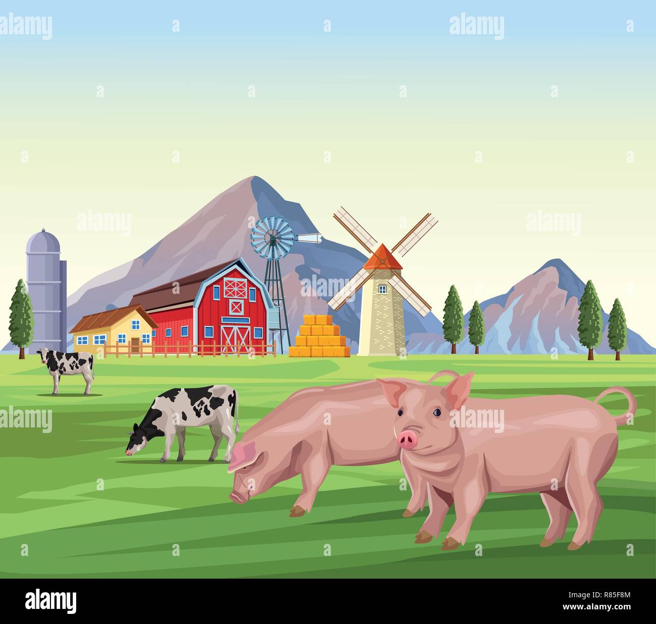 Animal Farm Cartoon Pigs High Resolution Stock Photography and Images ...