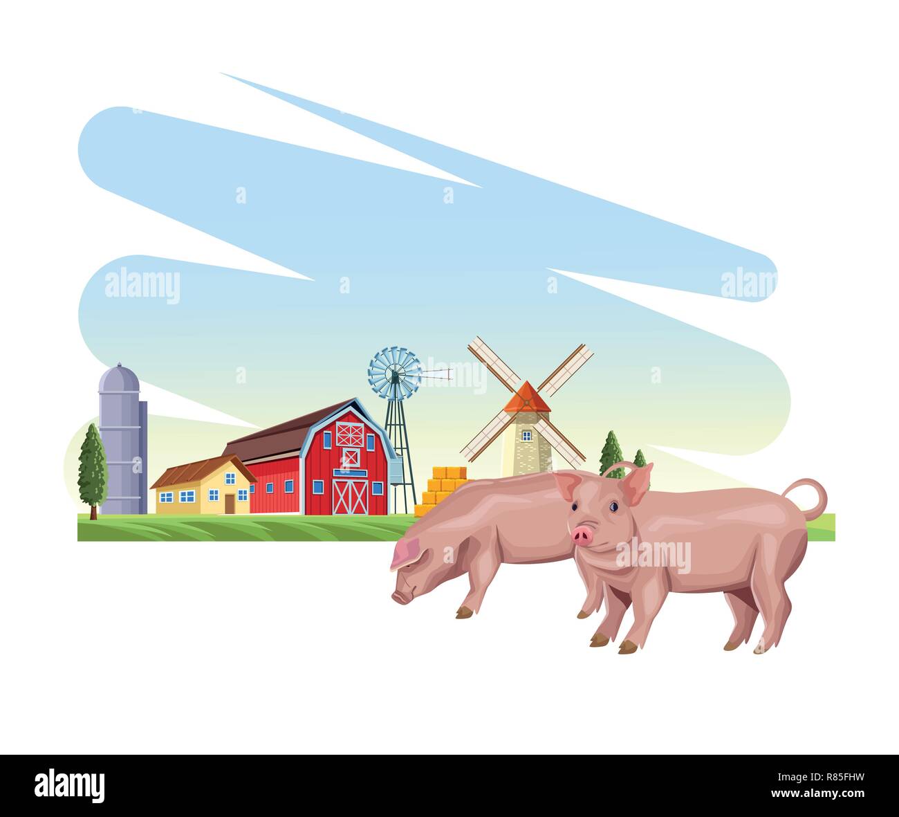 Animal Farm Cartoon Pigs High Resolution Stock Photography and Images ...