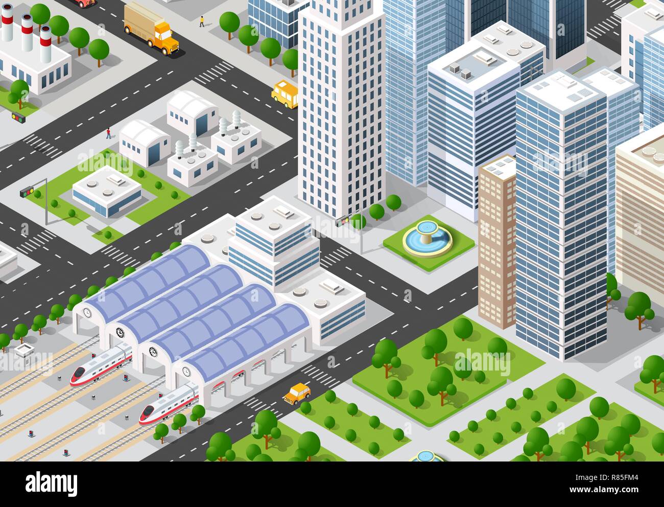 Modern urban facade Stock Vector Images - Alamy