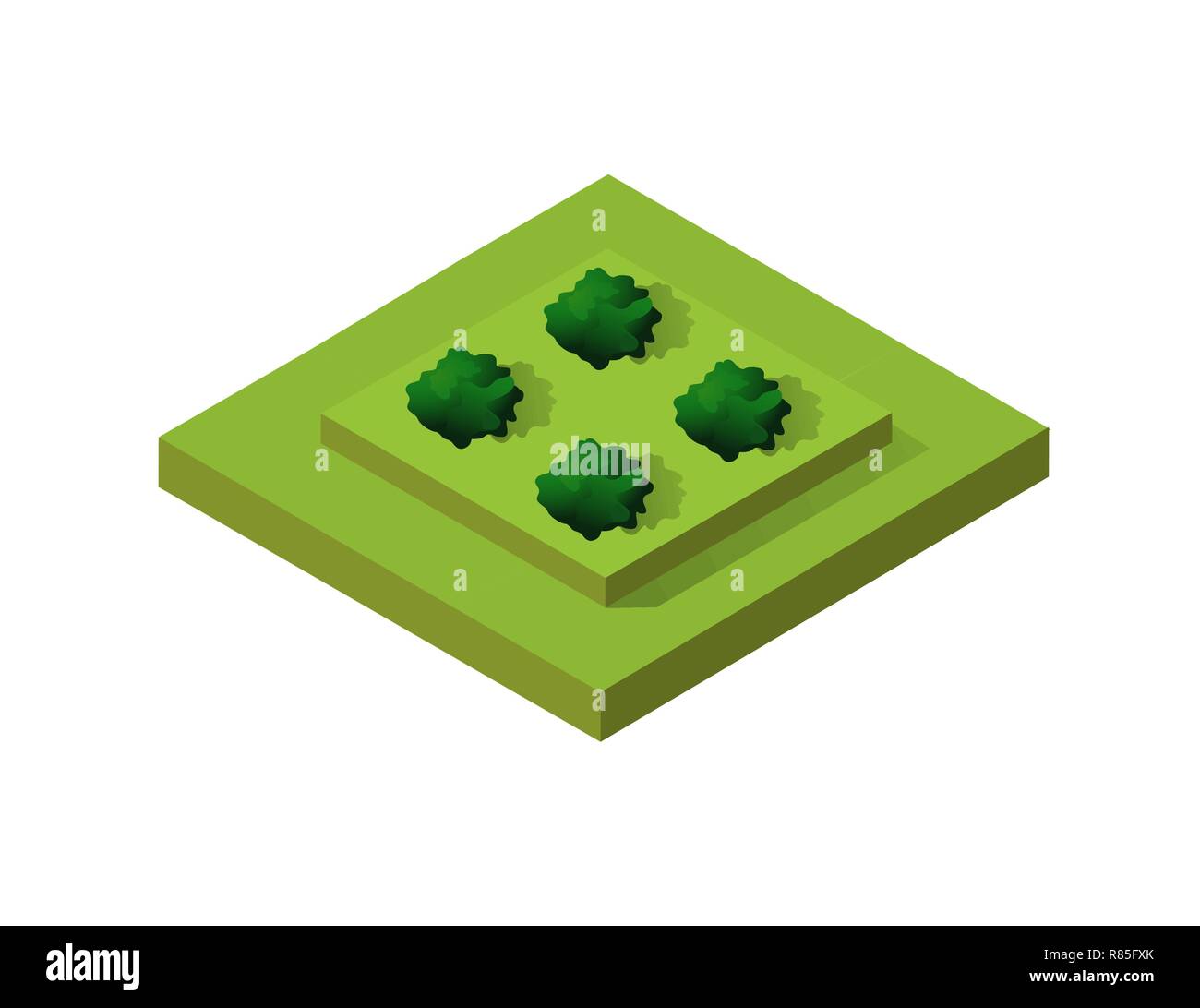 Natural ecological landscape isometric icon. City natural ecological ...