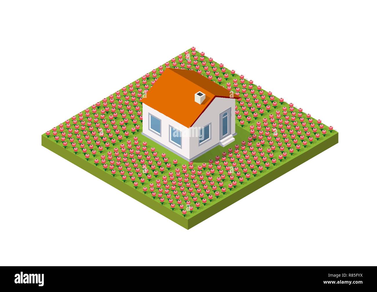 Small farm country house Stock Vector Images - Alamy