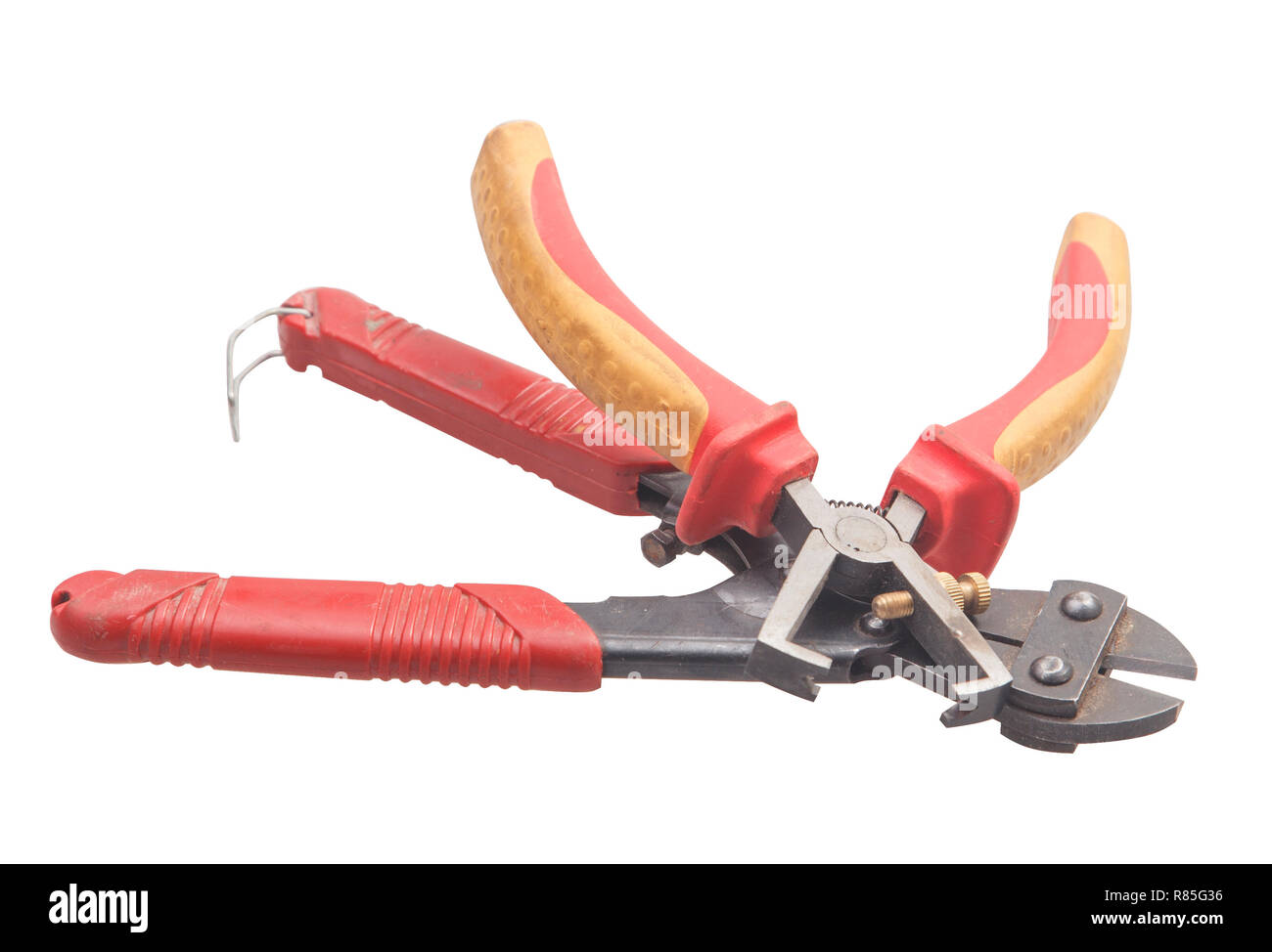 Tool nippers isolated on white background Stock Photo - Alamy