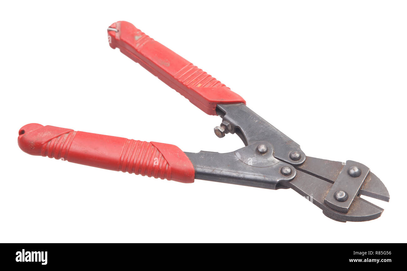 Tool nippers isolated on white background Stock Photo - Alamy