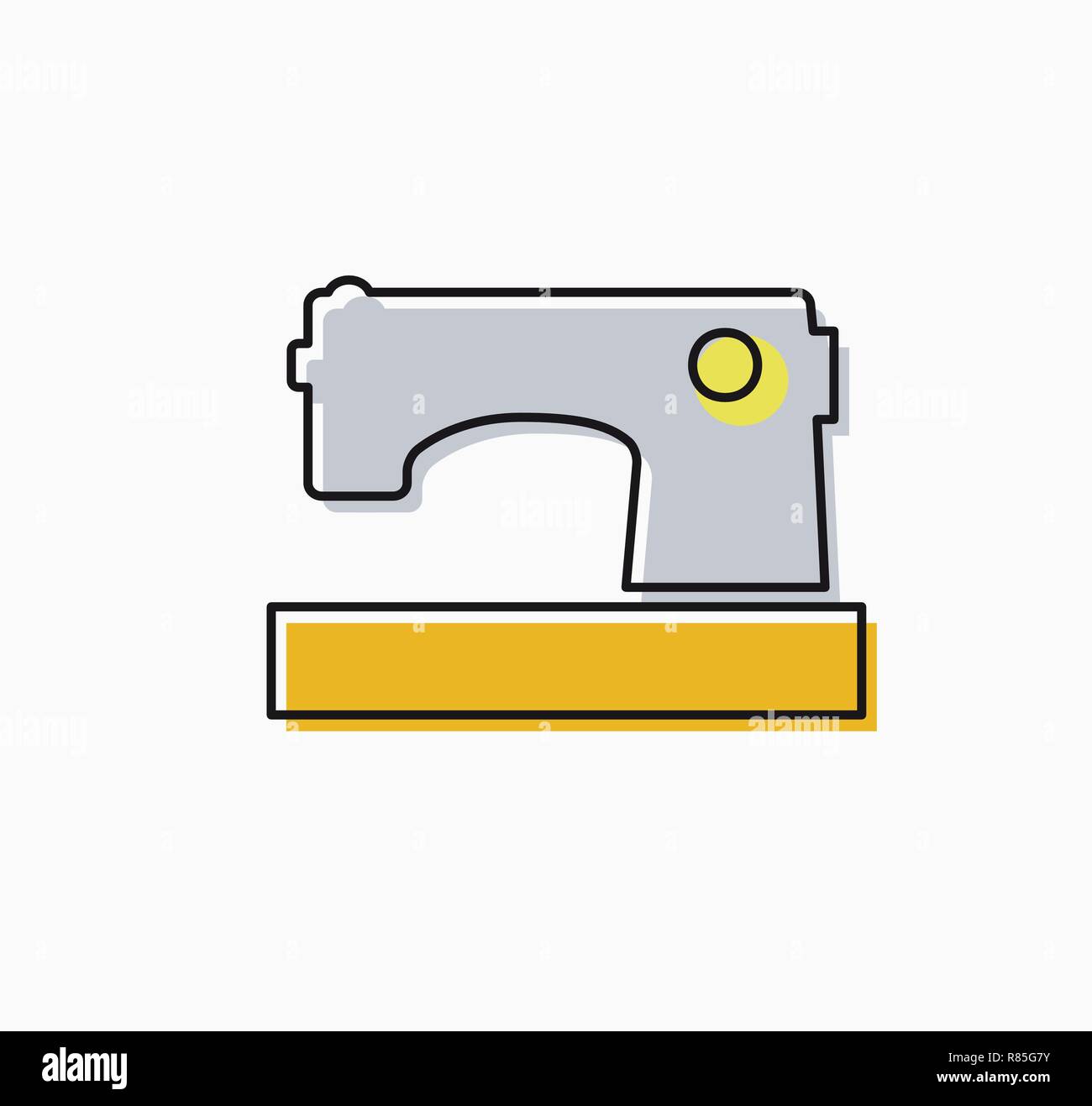 Sewing needle thread linear Cut Out Stock Images & Pictures - Alamy