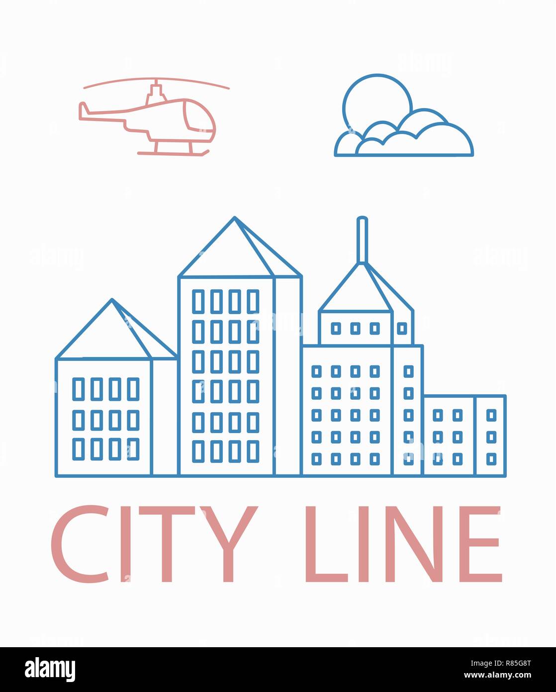 Line linear urban city landscape Stock Vector Image & Art - Alamy