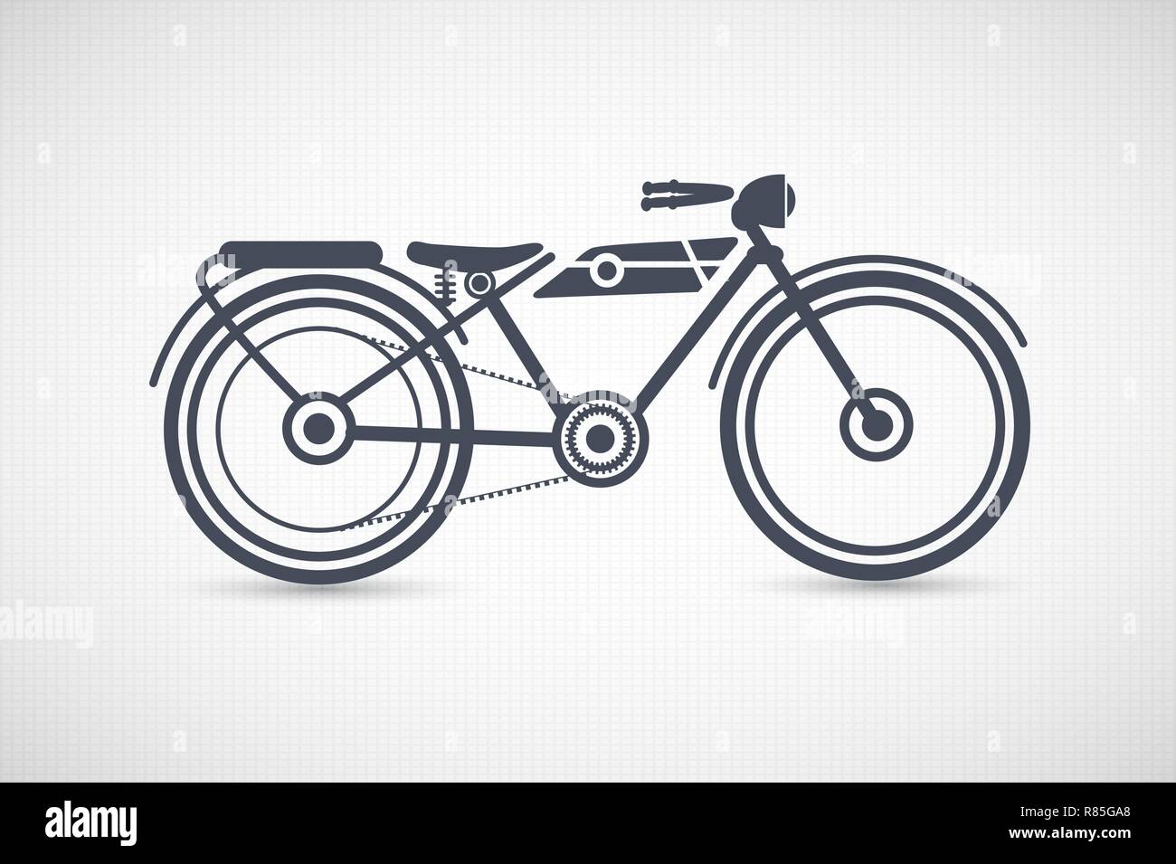 Vintage retro motorcycle silhouette Stock Vector Image & Art - Alamy