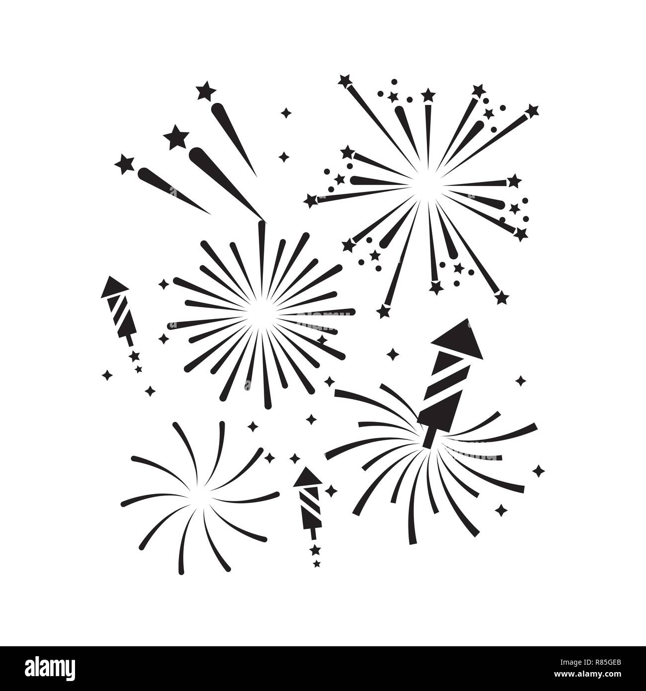 outline firework decoration to celebrate event Stock Vector Image & Art ...