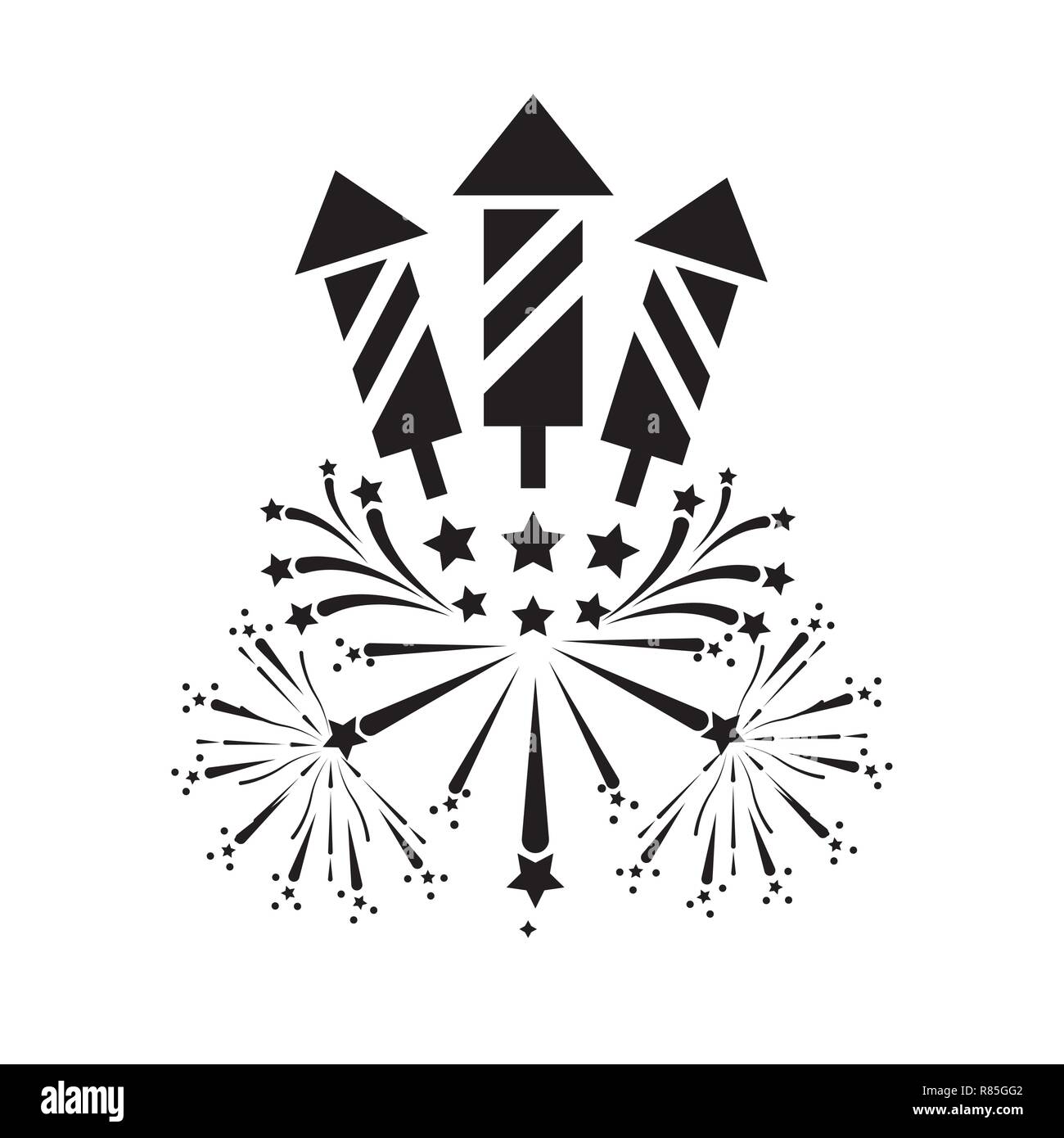 outline night firework to celebrate holiday Stock Vector Image & Art ...