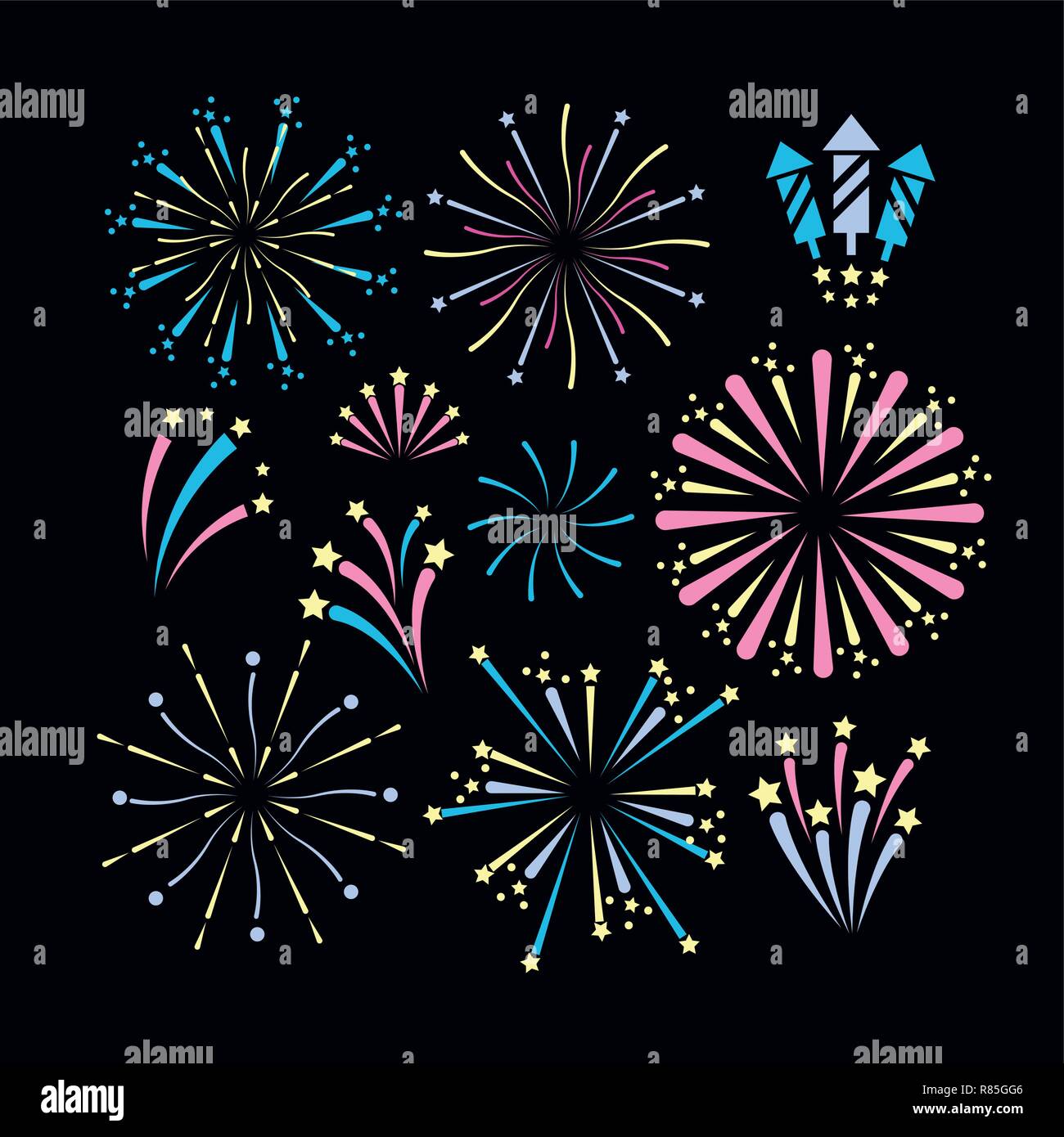 firework night decoration to celebrate holiday Stock Vector Image & Art ...