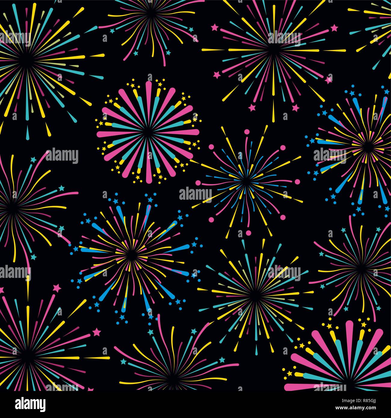 Independence eve fireworks show Stock Vector Images - Alamy