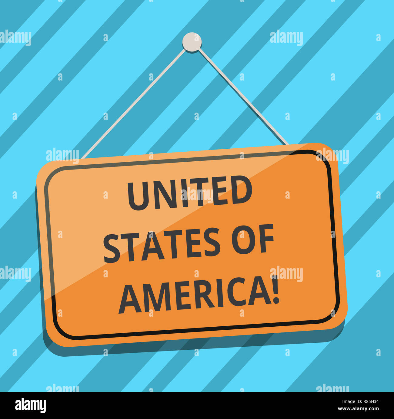 Text sign showing United States Of America. Conceptual photo Country in ...