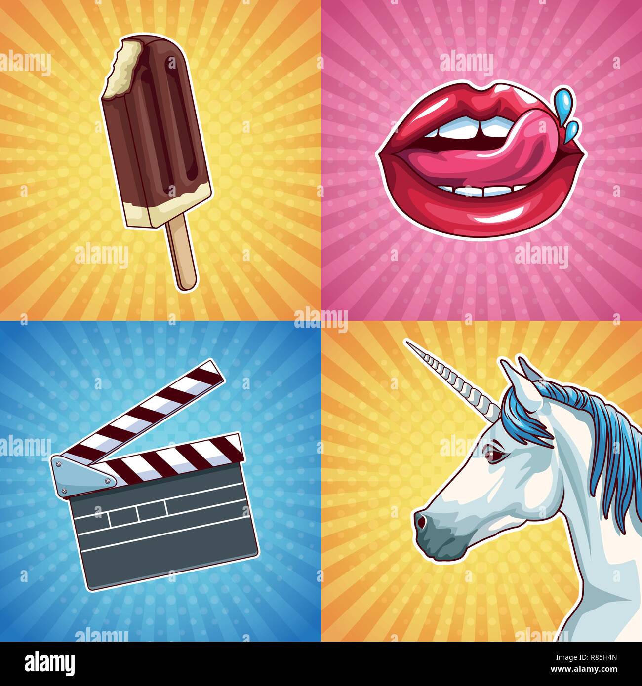 Pop art cartoons Stock Vector Image & Art - Alamy