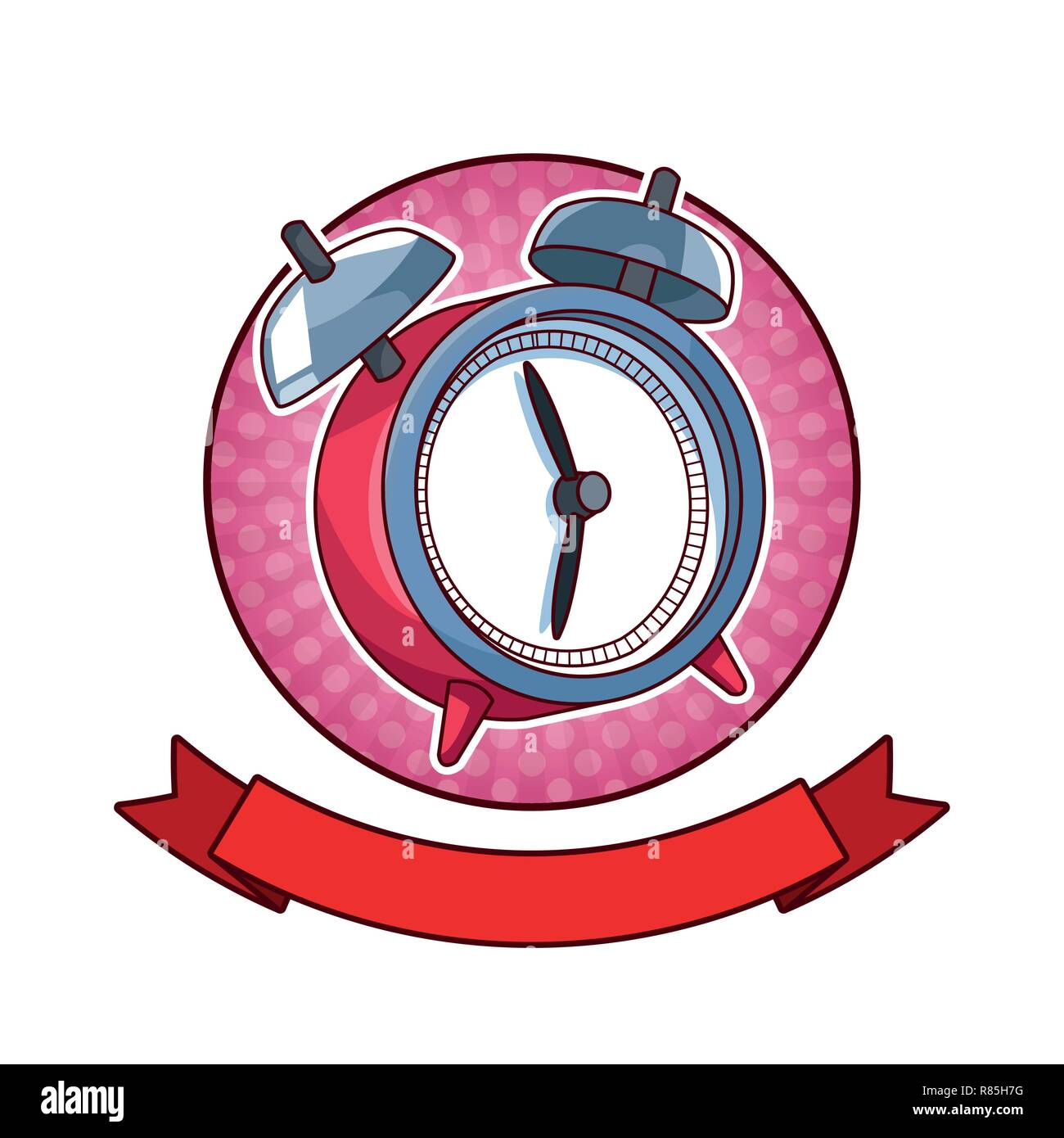 Alarm clock blank frame Stock Vector Images - Alamy