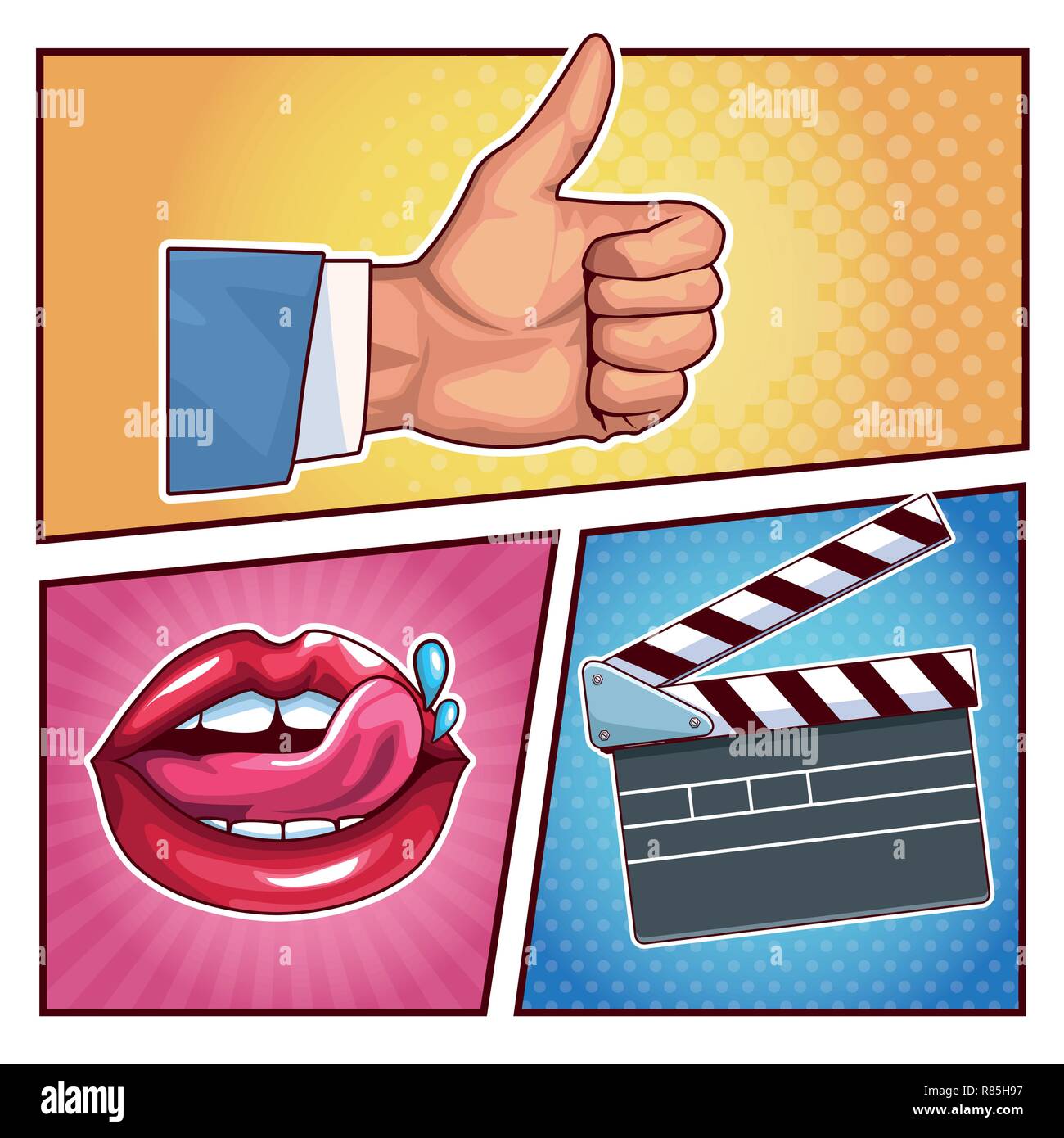 pop art cartoons Stock Vector Image & Art - Alamy