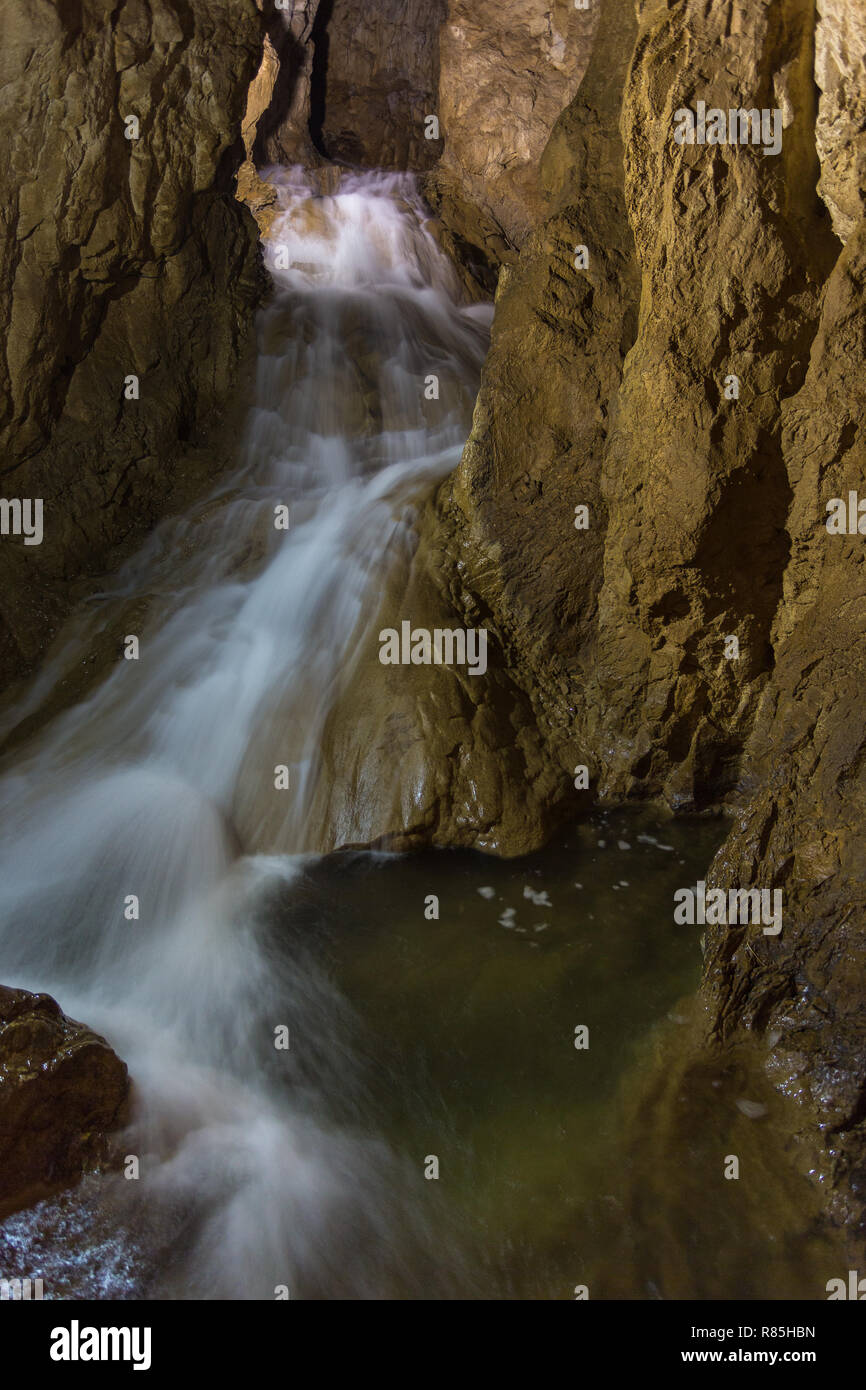 Stopica cave, limestone cave near Sirogojno, on the slopes of Mount ...