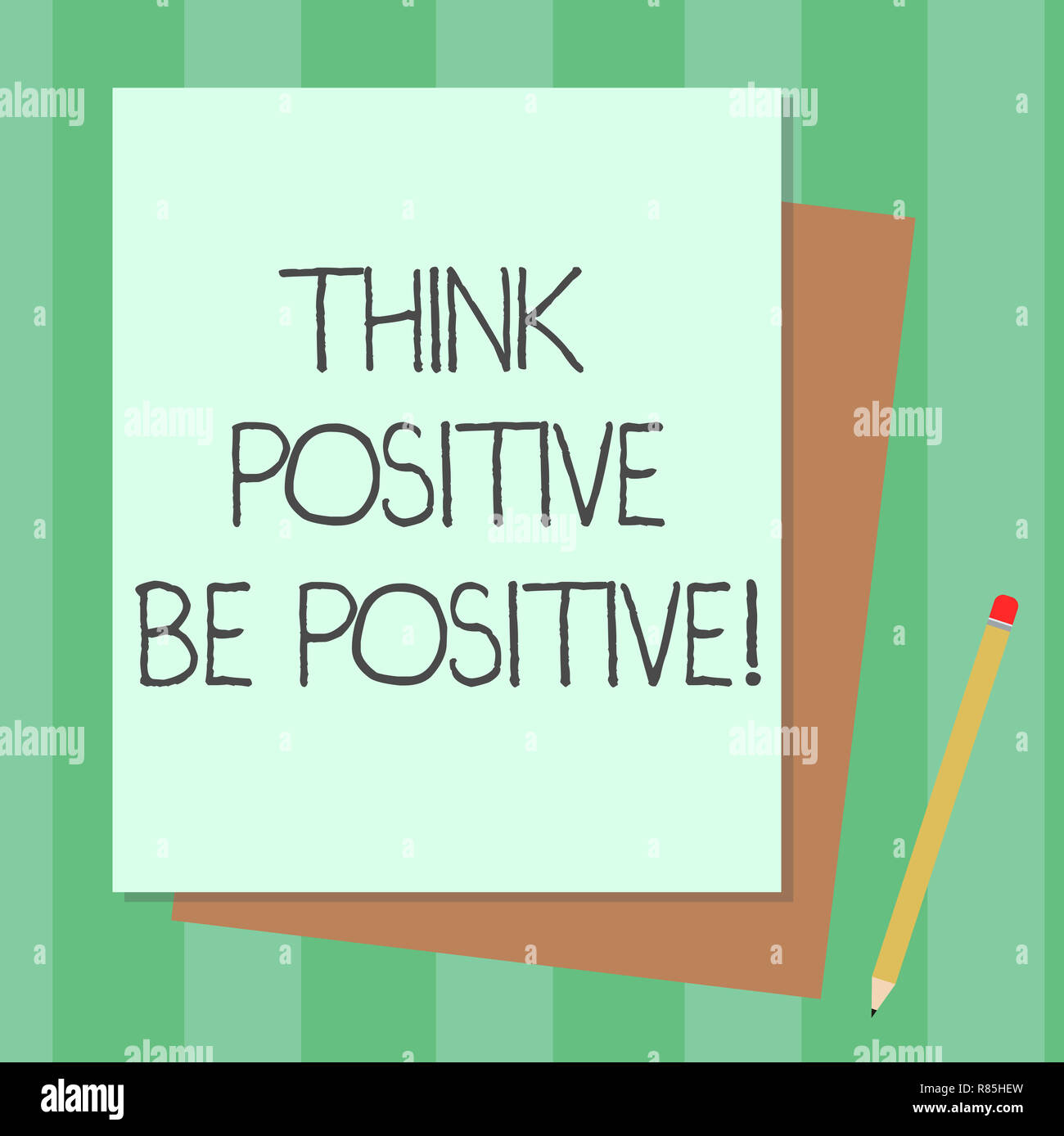 Conceptual hand writing showing Think Positive Be Positive. Business photo text Always have ...