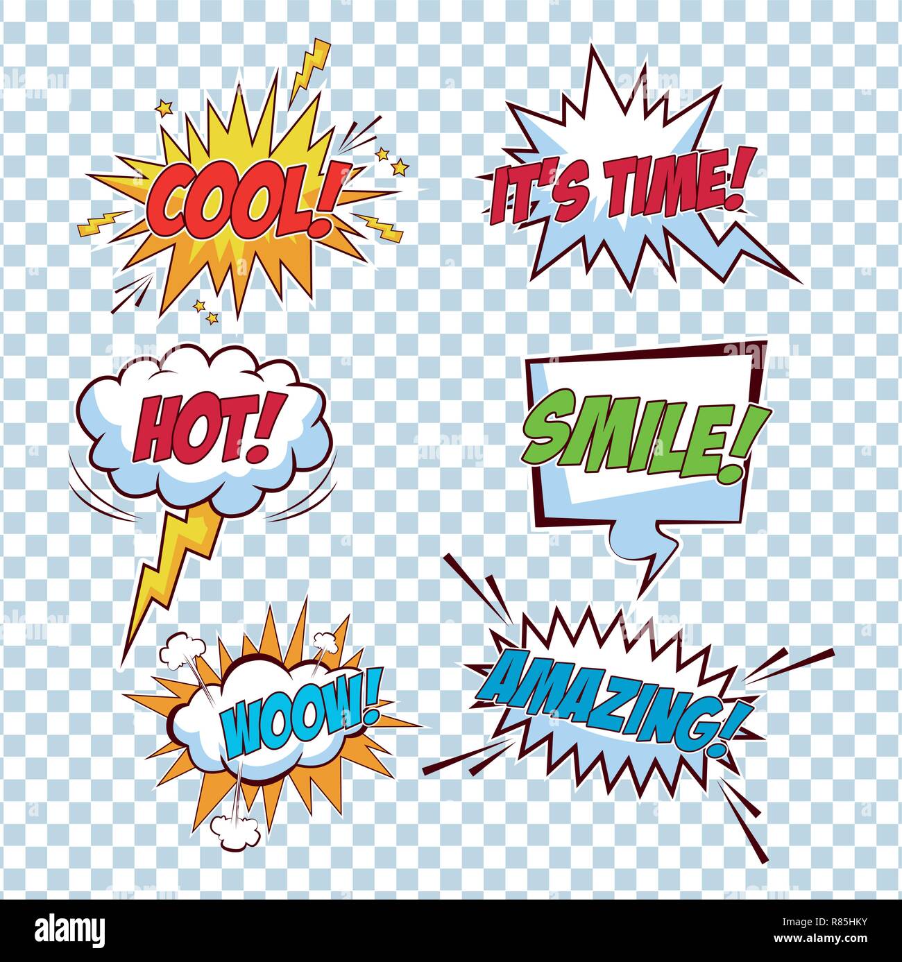 Pop art cartoon set Stock Vector Image & Art - Alamy