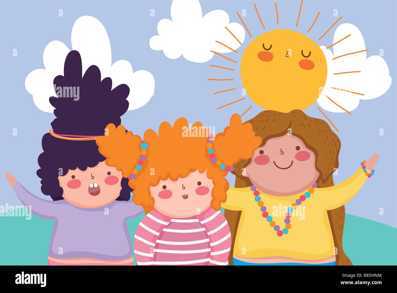 Kids hairstyle Stock Vector Images - Alamy