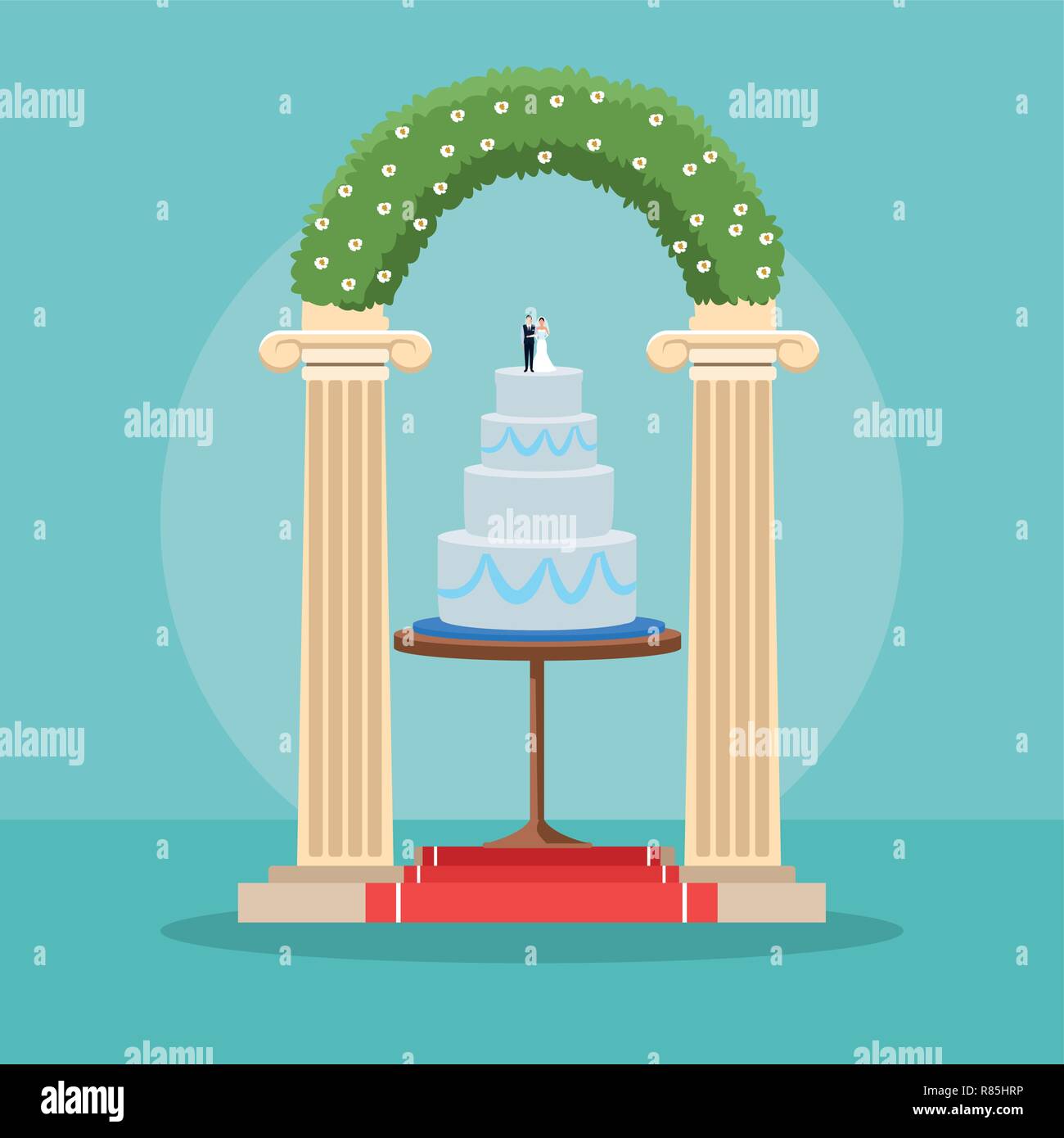 Wedding cake cartoon Stock Vector Image & Art - Alamy