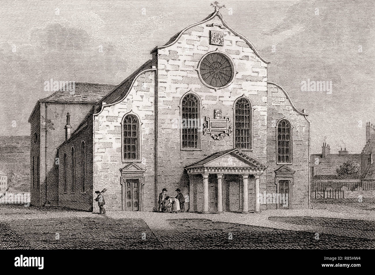 Canongate Church; Edinburgh, Scotland, 19th century, Views in Edinburgh ...