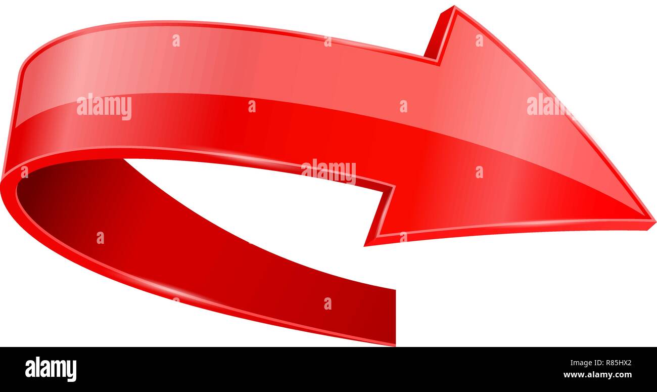 Red 3d arrow Stock Vector Image & Art - Alamy