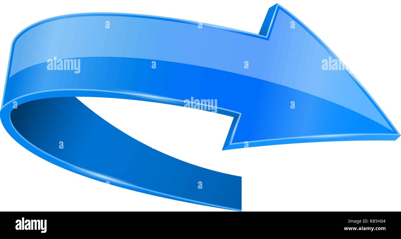 Blue arrow. Shiny 3d icon Stock Vector Image & Art - Alamy