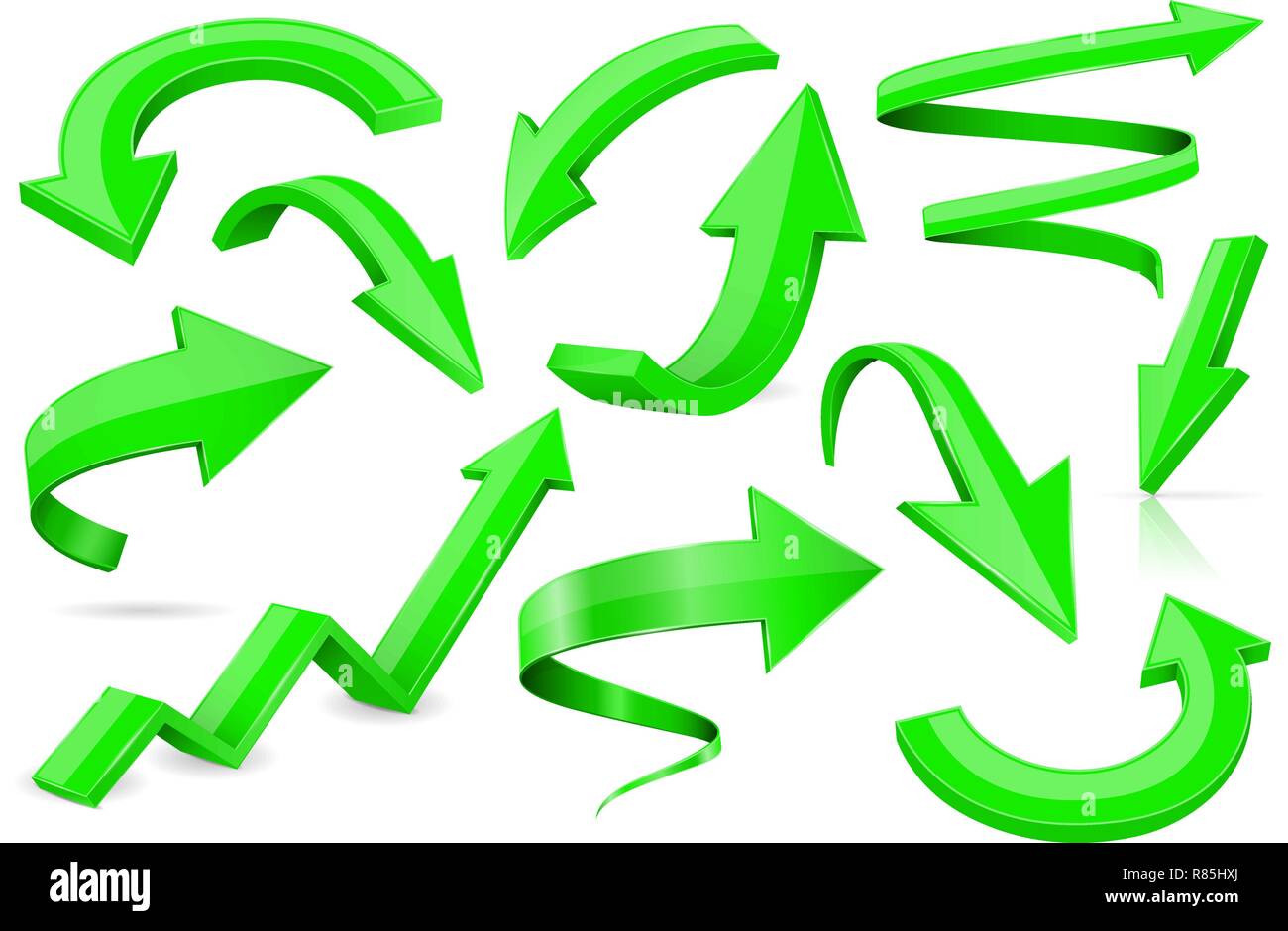 Green arrow progress up simple hi-res stock photography and images - Alamy