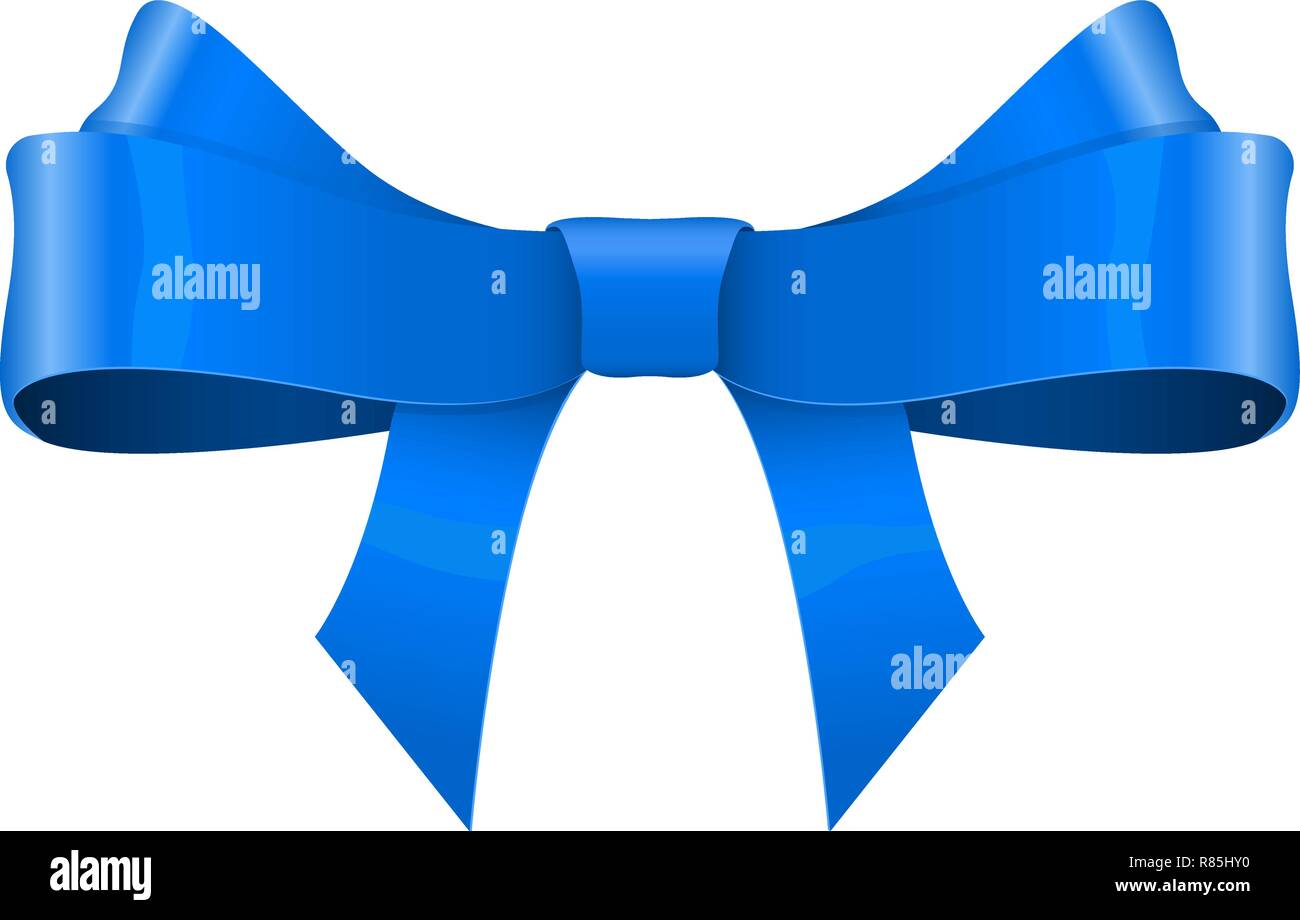 Blue ribbon bow Stock Vector Image & Art - Alamy