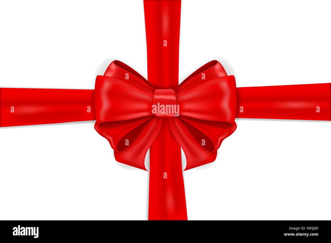 Red ribbon bow wrapping Stock Vector Image & Art - Alamy