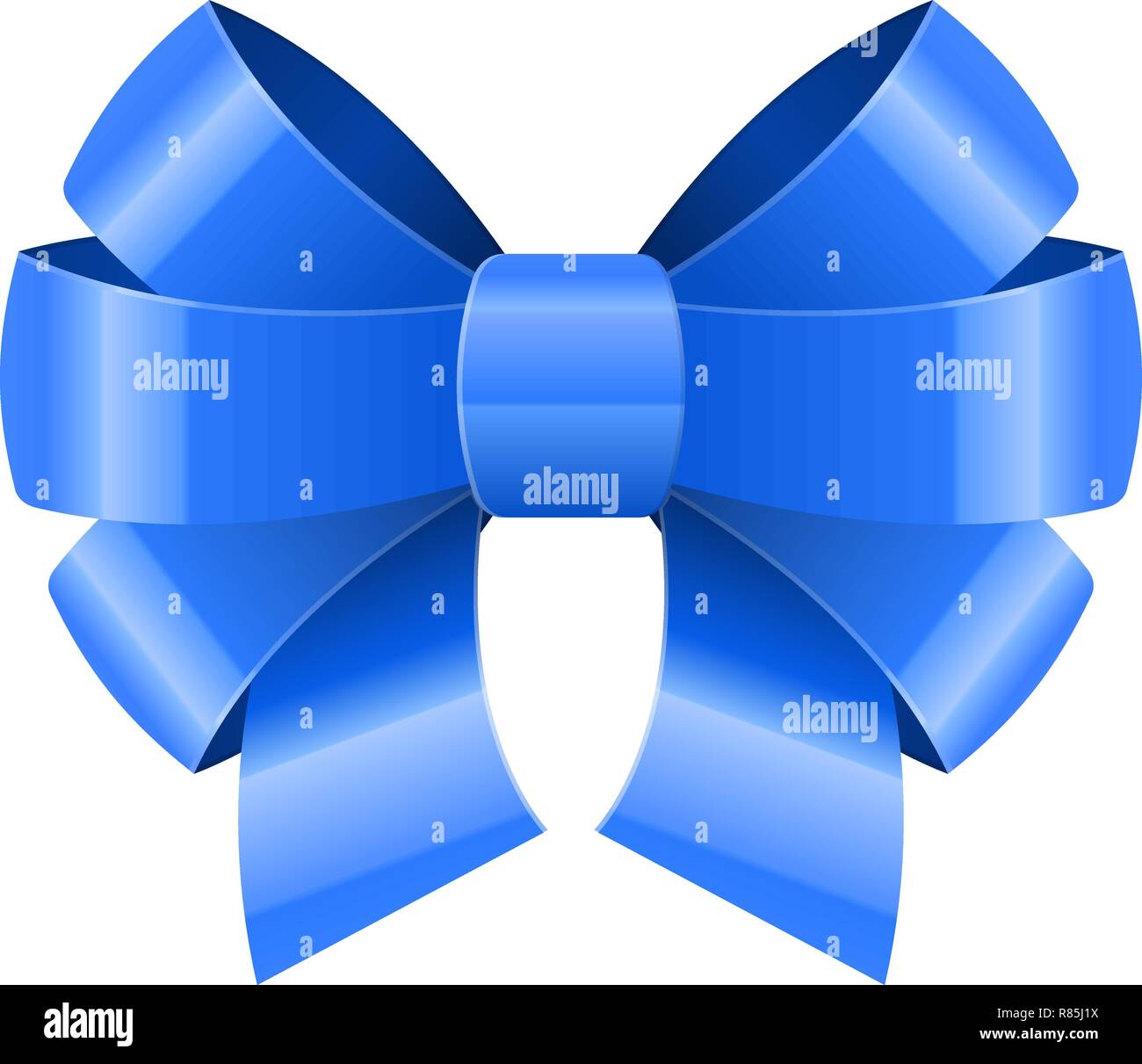 Blue Ribbon Bow Vector